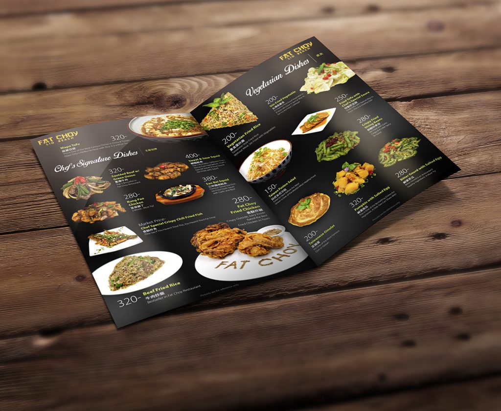 Fat Choy Menu | MUSHI CREATIVE STUDIO CO.